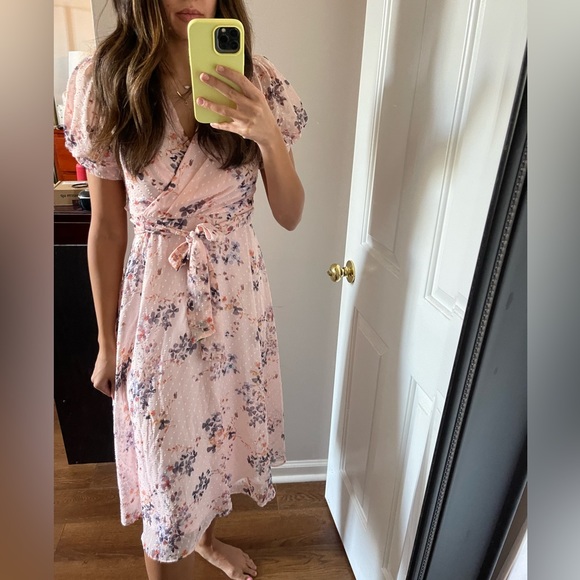 Dkny | Dresses | Dkny Pink Belted Midi Dress | Poshmark